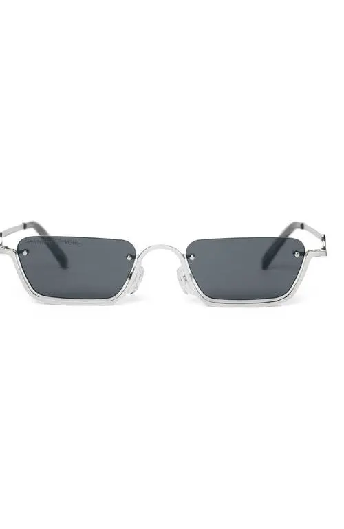 Manière De Voir Kai Rectangle Rimless Sunglasses - Silver