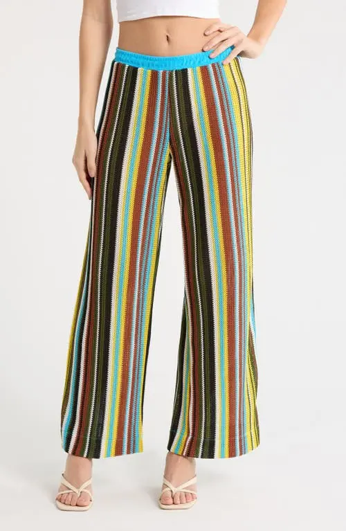 Staud Ali Open Stitch Stripe Pants - Skate Stripe