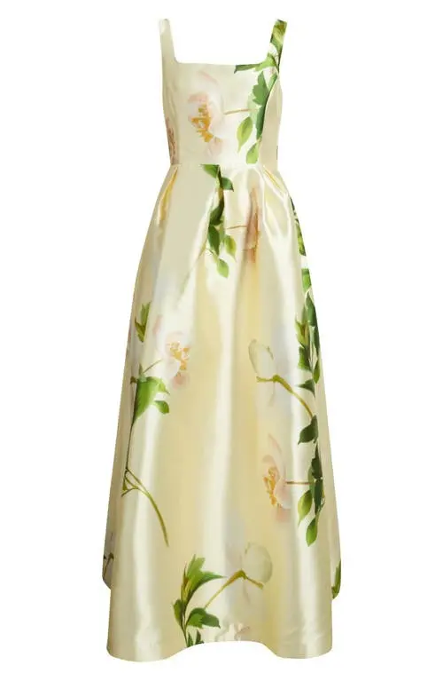 Julia Jordan Floral Mikado Fit & Flare Gown