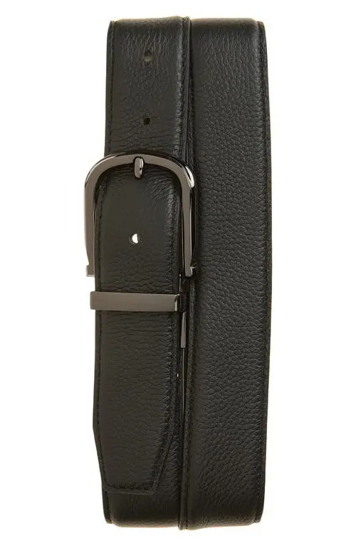 Nordstrom Berry Reversible Leather Belt - Black- Brown