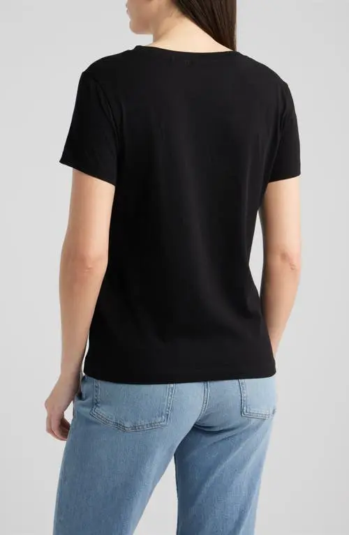 Hugo Boss Esogo Crystal Logo Cotton Top