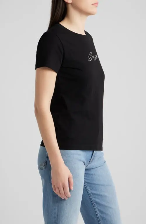 Hugo Boss Esogo Crystal Logo Cotton Top