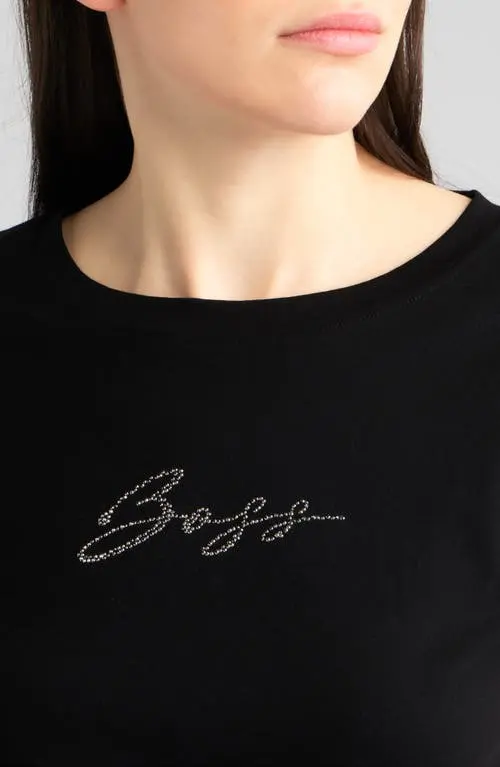 Hugo Boss Esogo Crystal Logo Cotton Top