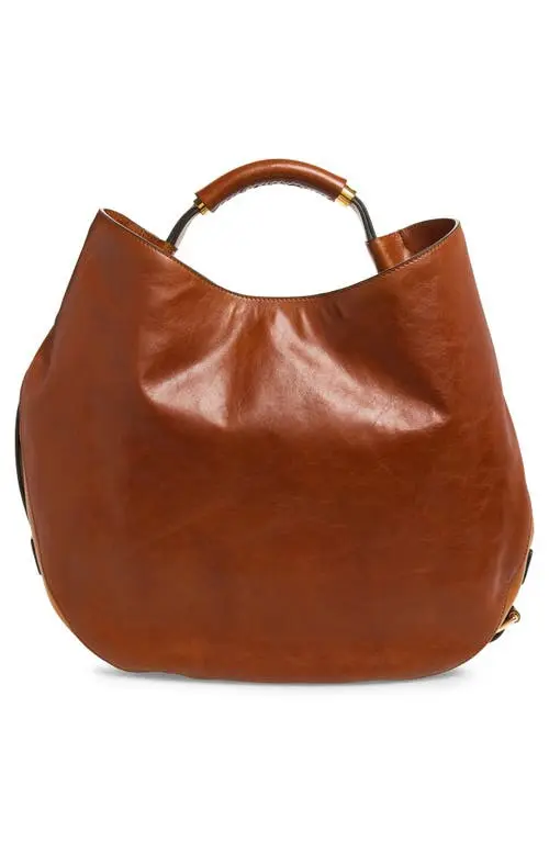 Moschino Handle Me Leather Hobo Bag - Hide 20a Od9