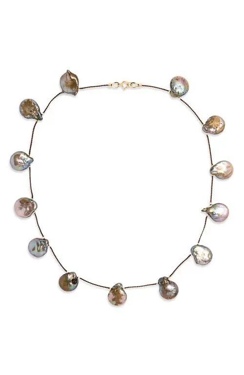 ISSHI Desnuda Freshwater Pearl Station Necklace - Space