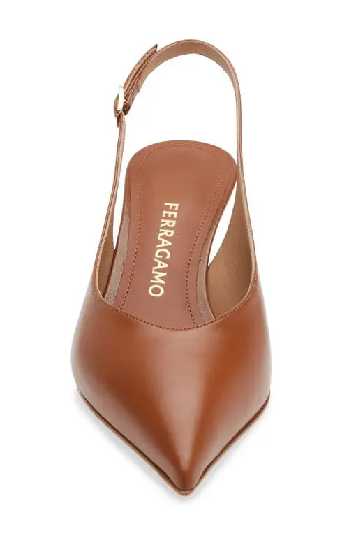 FERRAGAMO Cleya Slingback Kitten Heel Pointed Toe Pump