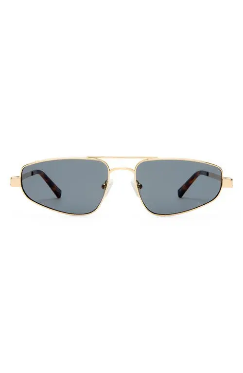 Le Specs Treausure 59mm Oval Sunglasses - Gold/smoke Mono