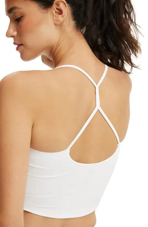 BODY Active Ultra Soft Cropped Twist Back Tank - White