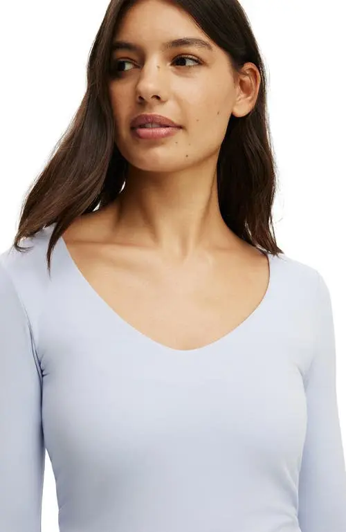 Cotton:on Active Ultra Soft Scoop Neck Long Sleeve - Violet Blue