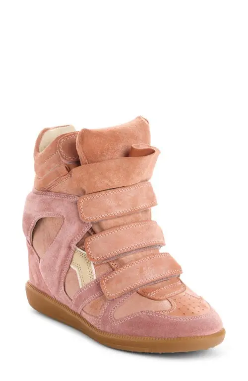 Isabel Marant Bekett High-top Wedge Sneakers - Disy Desert Pink/sunset Clay