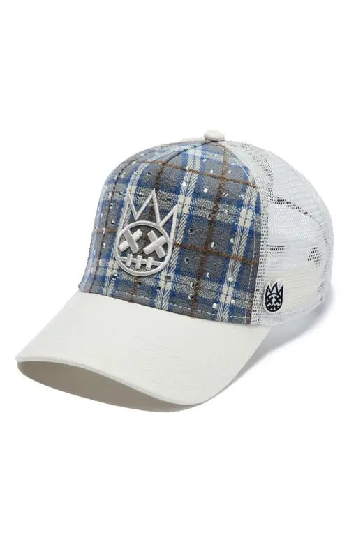 CULT OF INDIVIDUALITY Shimuchan Plaid Trucker Hat - Blue Plaid