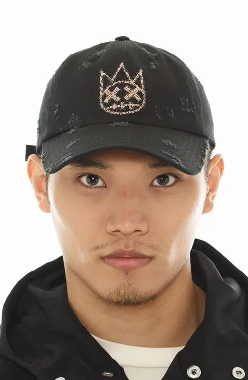 CULT OF INDIVIDUALITY Sequin Logo Distressed Baseball Cap