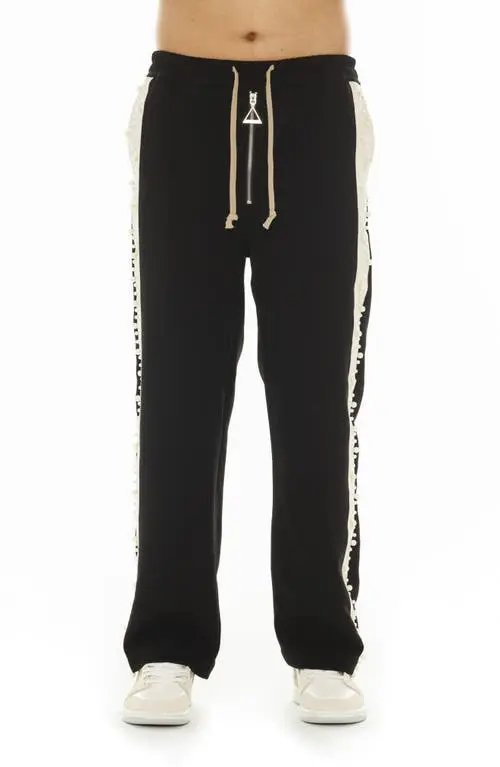 CULT OF INDIVIDUALITY Baggy Cotton Track Pants - Black