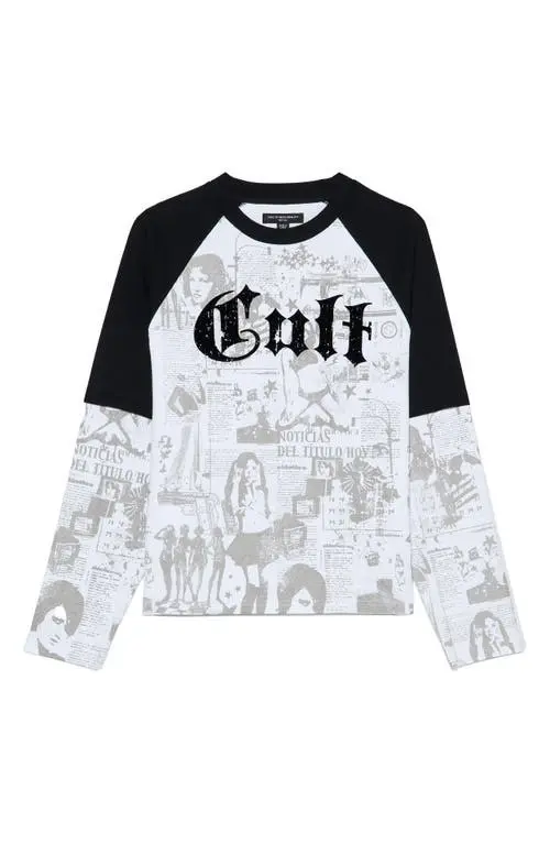 CULT OF INDIVIDUALITY Layered Long Sleeve Raglan T-shirt