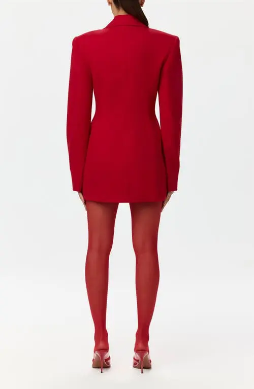 Naked Wardrobe Pleated Long Sleeve Suiting Blazer Minidress