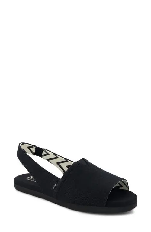 Toms Alpargata Slingback Sandal - Black