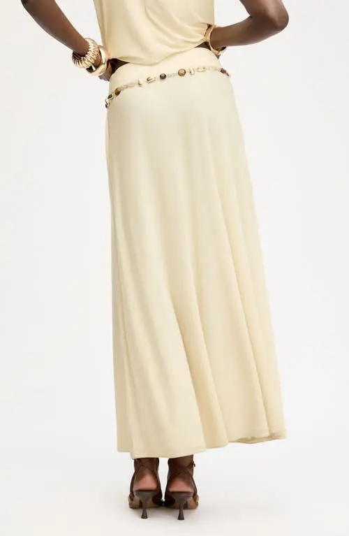 Sam Edelman Gathered A-line Midi Skirt - Almond