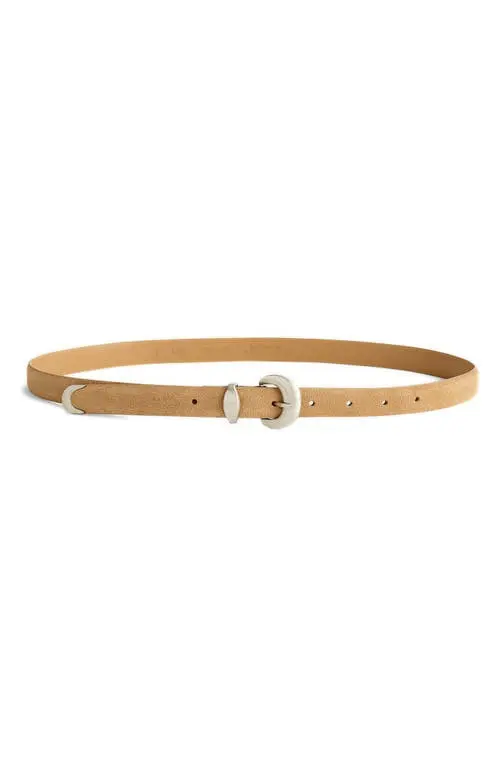 Madewell Domed Suede Buckle Belt - Walnut Shell Suede