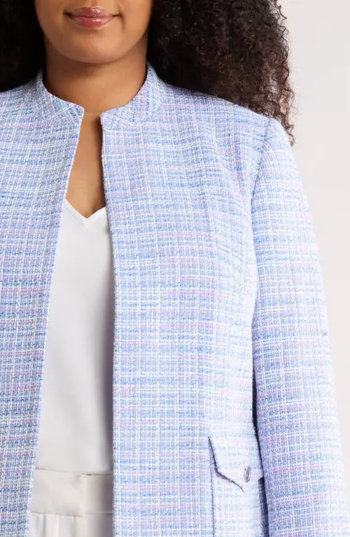 KASPER Stand Collar Tweed Jacket