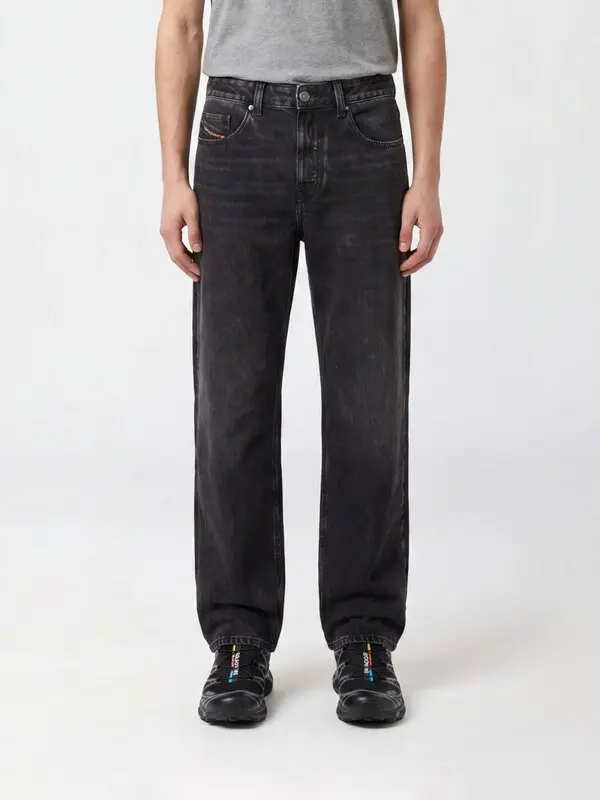 DIESEL® D-macro Wide Leg Jeans In Denim - Black