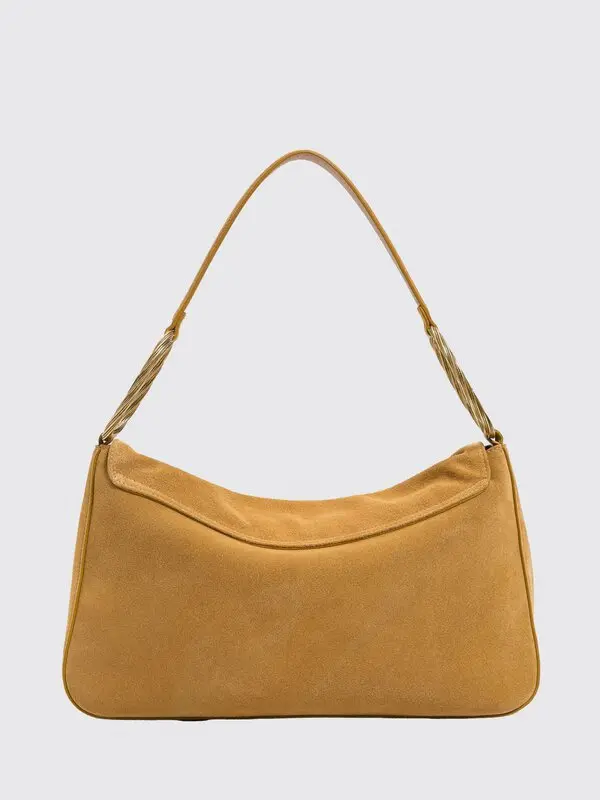 TWINSET Liliane Suede Shoulder Bag - Mustard