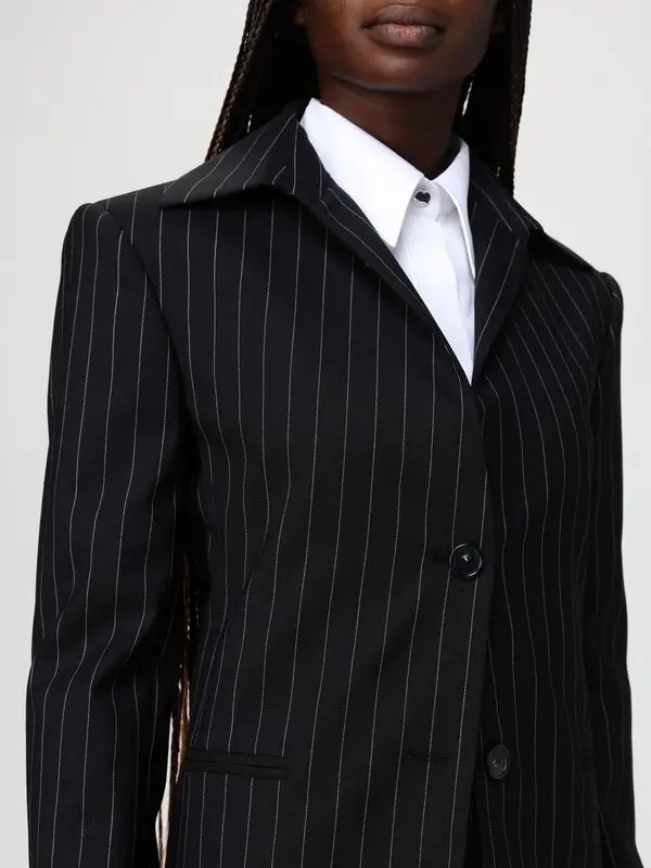 Sportmax Pinstriped Virgin Wool Blazer