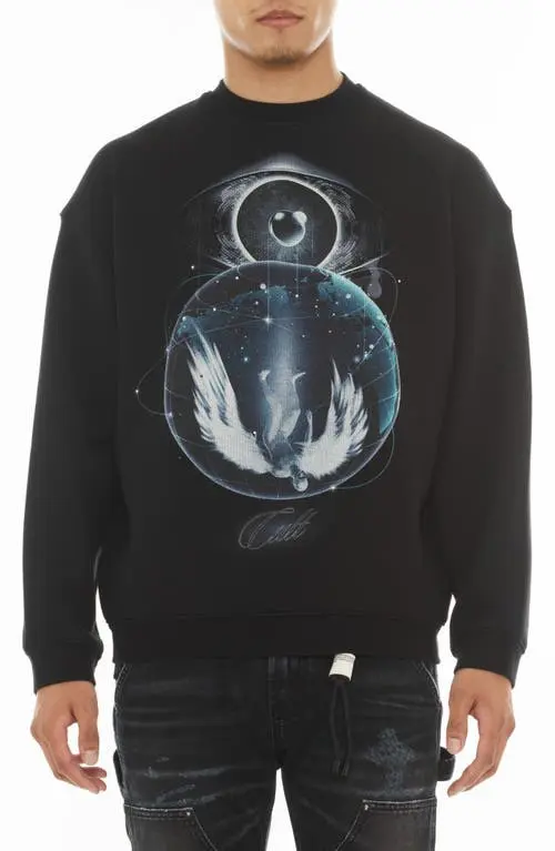 CULT OF INDIVIDUALITY Cotton Fleece Graphic Sweatshirt