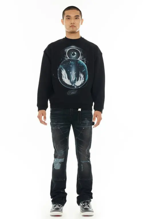 CULT OF INDIVIDUALITY Cotton Fleece Graphic Sweatshirt