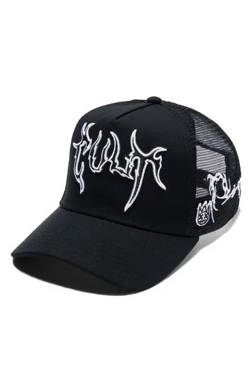 CULT OF INDIVIDUALITY Raven Logo Trucker Hat - Black