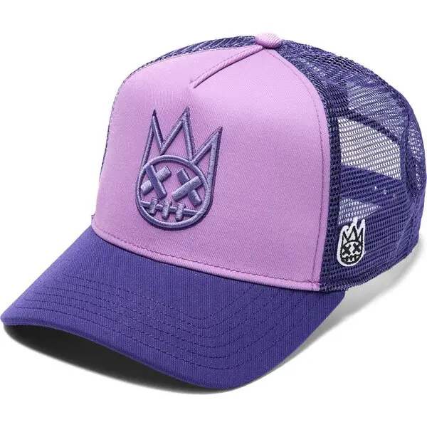 CULT OF INDIVIDUALITY Shimuchan Logo Colorblock Trucker Hat - Dusty Lavender