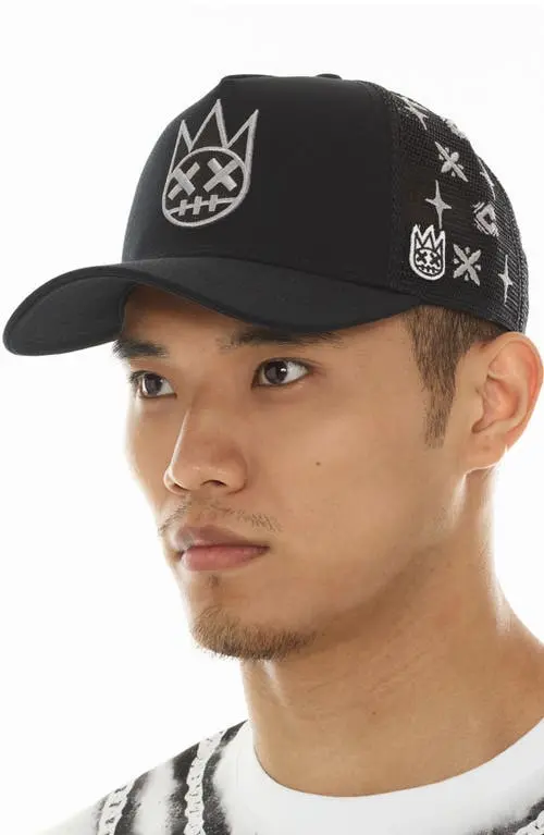 CULT OF INDIVIDUALITY Shimuchan Logo Embroidered Trucker Hat - Black