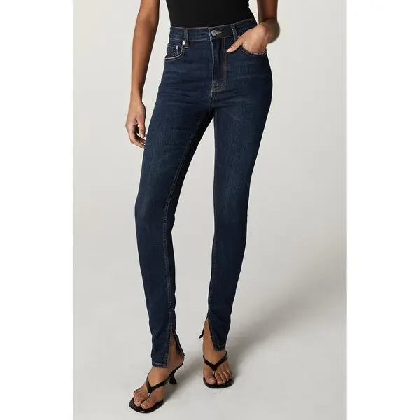 UNPUBLISHED Ella Slit Hem Skinny Jeans - Alameda