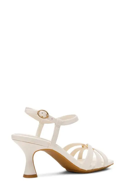 Anne Klein Jazlyn Ankle Strap Sandal - White Pu
