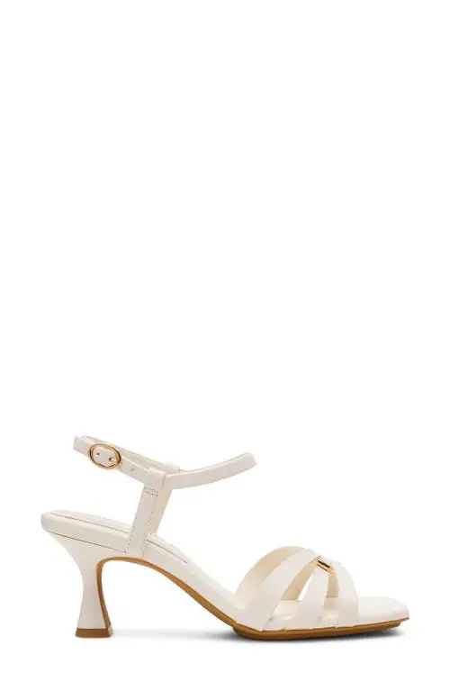 Anne Klein Jazlyn Ankle Strap Sandal - White Pu