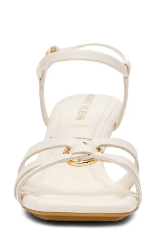 Anne Klein Jazlyn Ankle Strap Sandal - White Pu