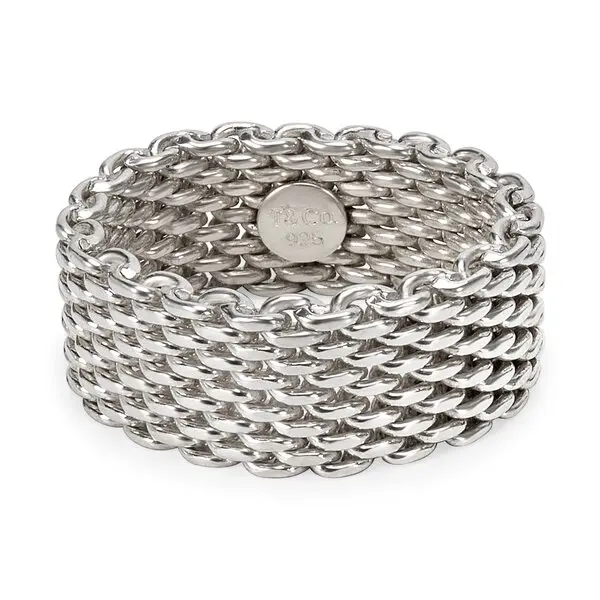 Tiffany & Co. Sterling Silver Somerset Mesh Ring - Sterling_silver