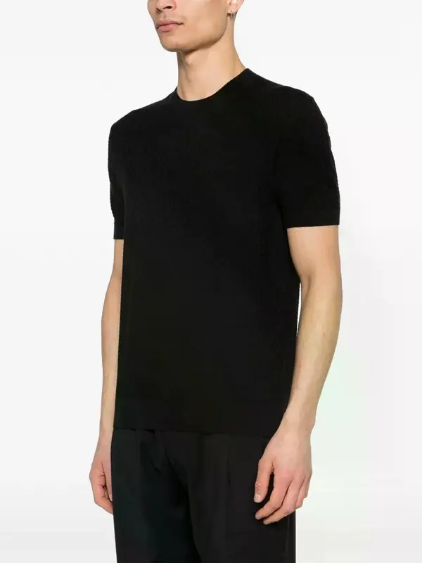 PAOLO PECORA Textured Short-sleeved Top