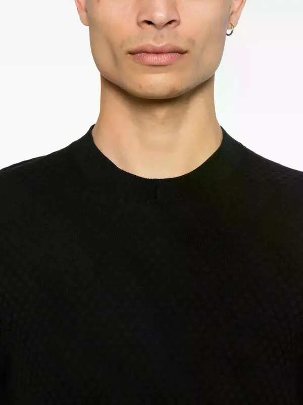 PAOLO PECORA Textured Short-sleeved Top
