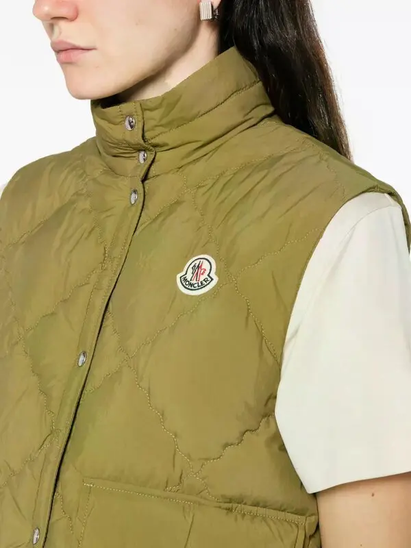 Moncler Biois Quilted Pocket Gilet - Green
