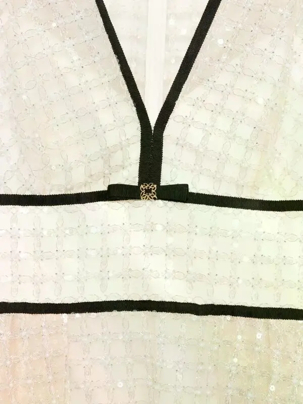 Elie Saab Embellished V-neck Dress