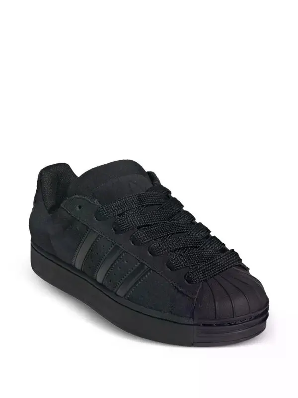 Adidas Superstar Striped Sneakers - Black