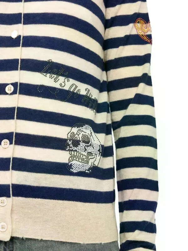 Zadig&Voltaire Missya Striped Cashmere Cardigan