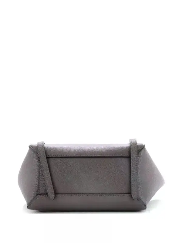 Celine Belt Bag Textured Leather Nano Shoulder Bag - Grey