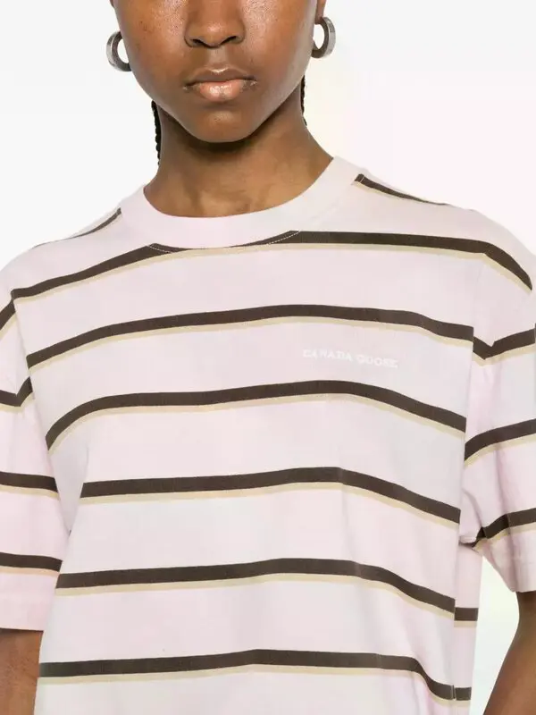 Canada Goose Striped T-shirt - Pink