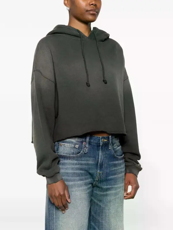 GOLDEN GOOSE Cropped Logo-print Hoodie