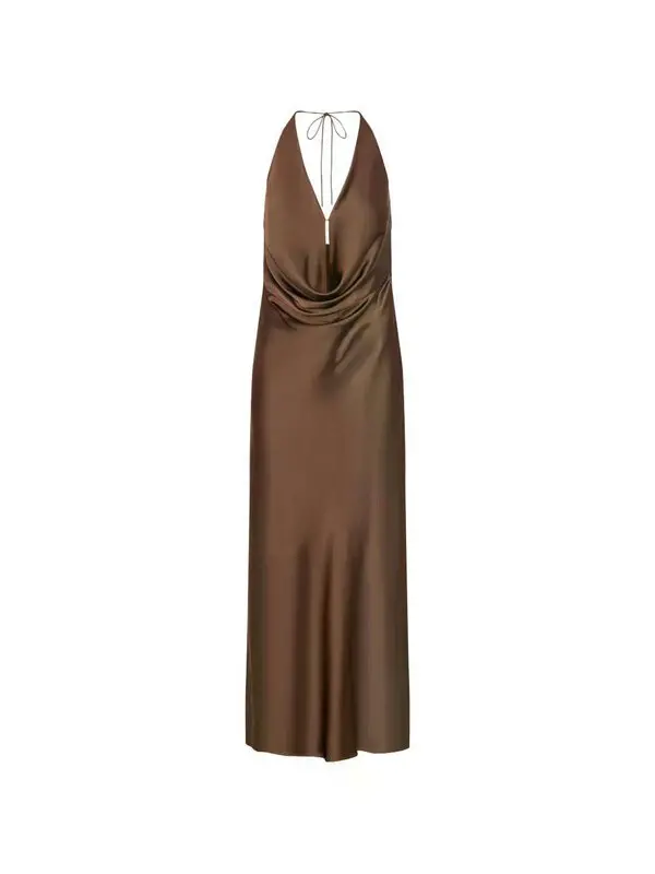 ROTATE BY BIRGER CHRISTENSEN Halterneck Maxi Dress