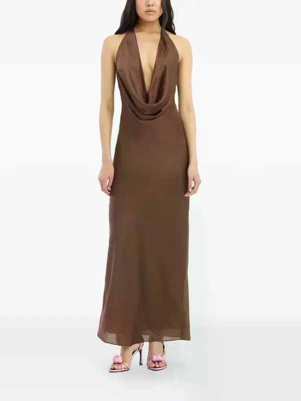 ROTATE BY BIRGER CHRISTENSEN Halterneck Maxi Dress
