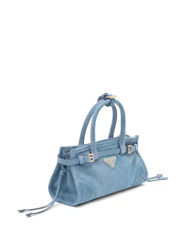 Prada Mini Bonnie Suede Tote Bag - Blue
