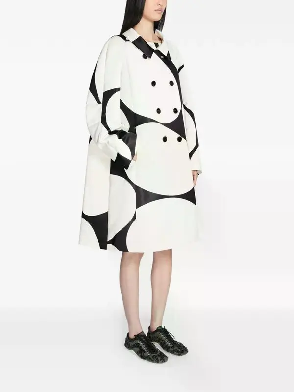 Dries Van Noten Printed Double-breasted Coat