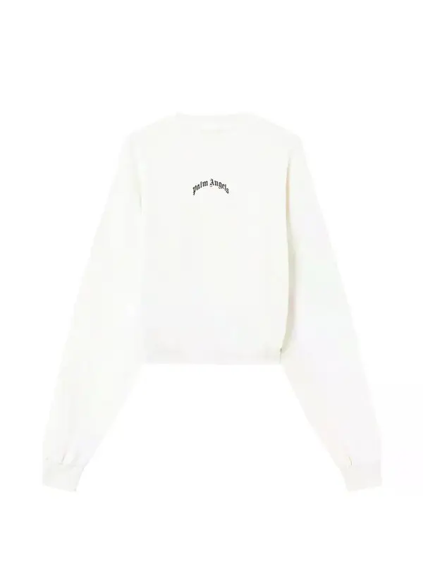 Palm Angels Logo-print Sweatshirt - Neutrals